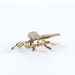 Realistic Solid Gold Fly Stud With Diamonds, Insect Bug Post Earring ...