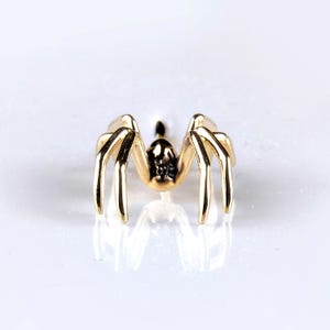 14K Gold Spider Charm: Spooky Halloween Insect Jewelry - Etsy