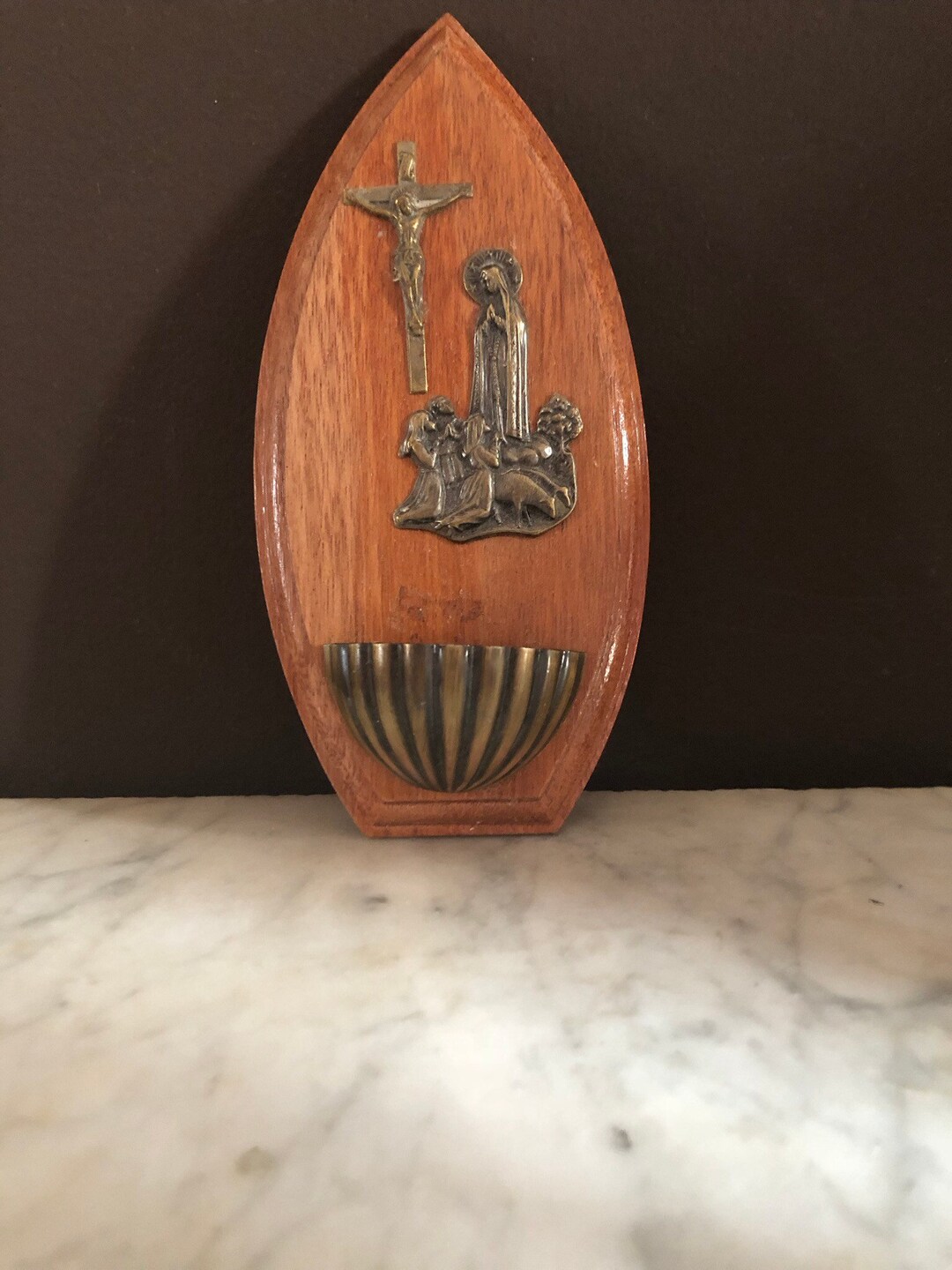 Vintage Holy Water Plaque - Etsy