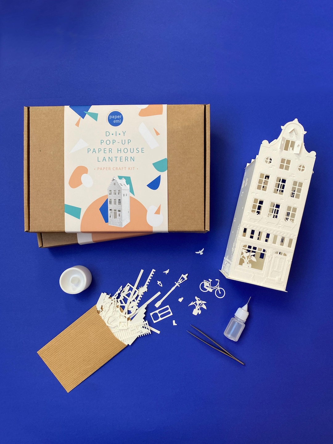 DIY Paper Craft Kit • Pop-up Canal House Lantern - Etsy