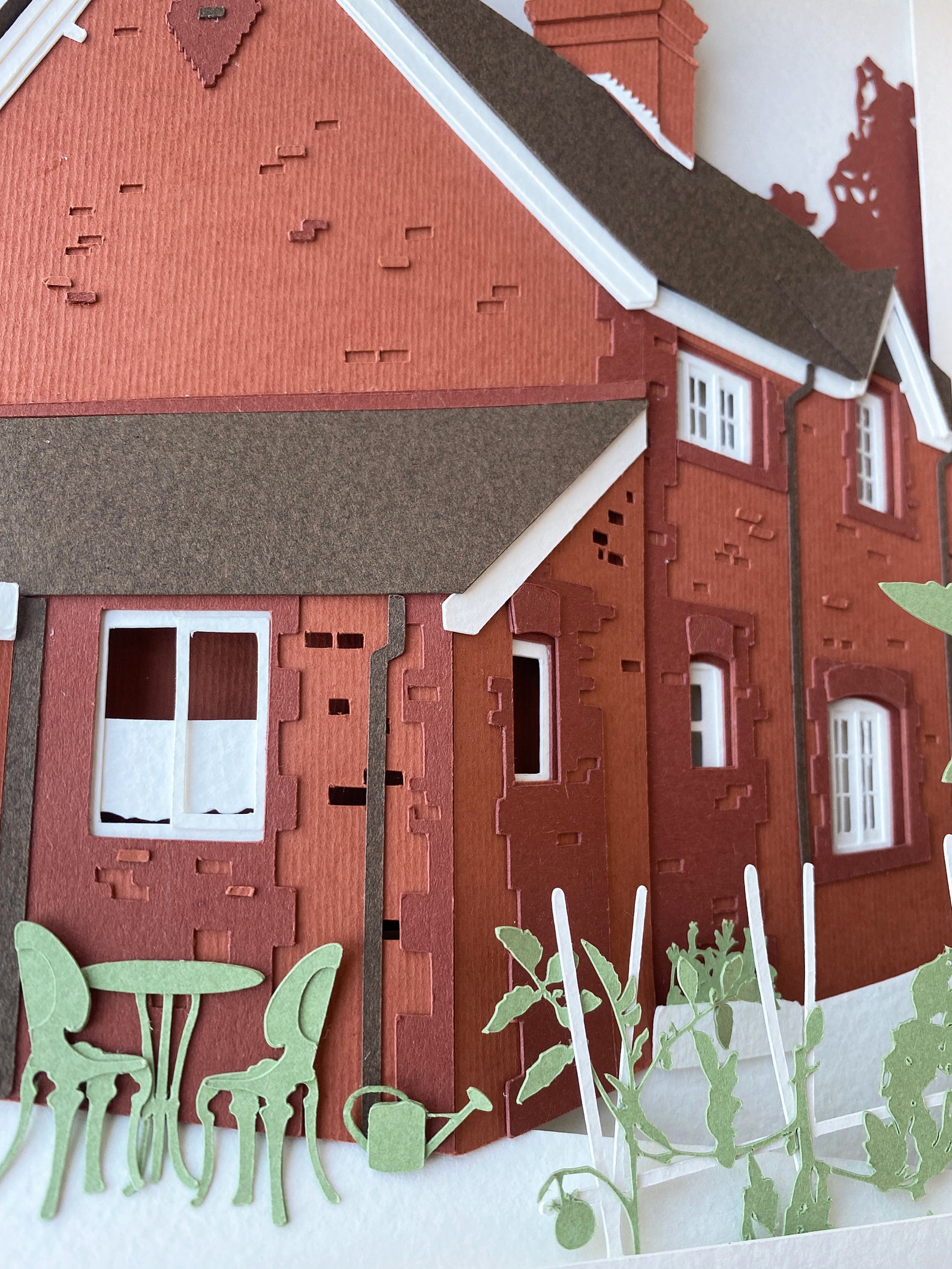 Custom Order: Framed Paper House in Colour - Etsy