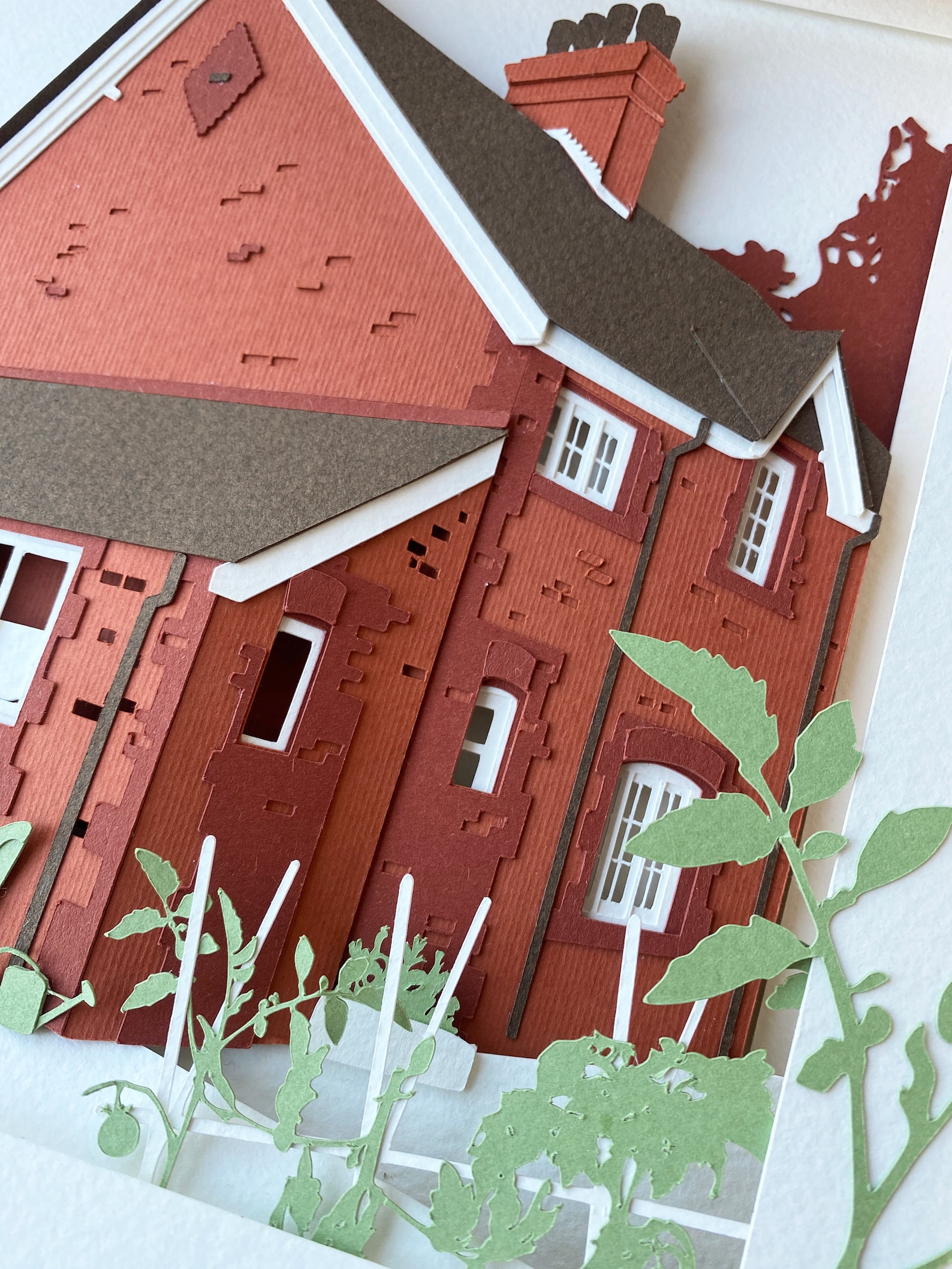 Custom Order: Framed Paper House in Colour - Etsy