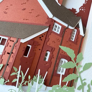 Custom Order: Framed Paper House in Colour - Etsy