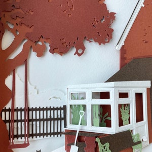Custom Order: Framed Paper House in Colour - Etsy