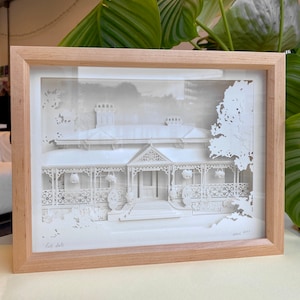 Custom Order: Framed Paper House *ETSY DESIGN AWARDS Finalist 2025* - Etsy