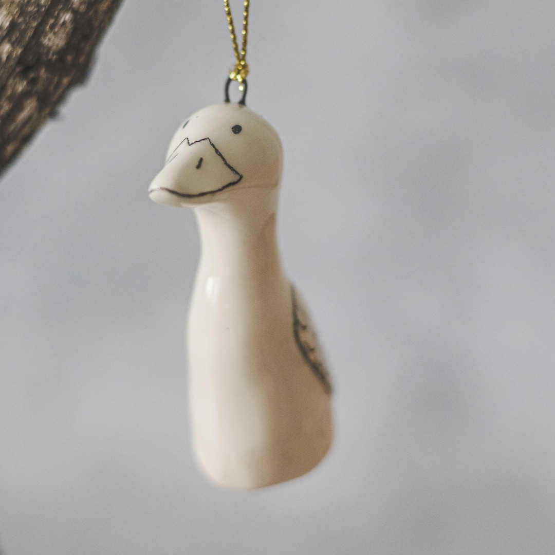 Ceramic Farm Duck Christmas Tree Handmade Ornament - Hand Painted Duck ...