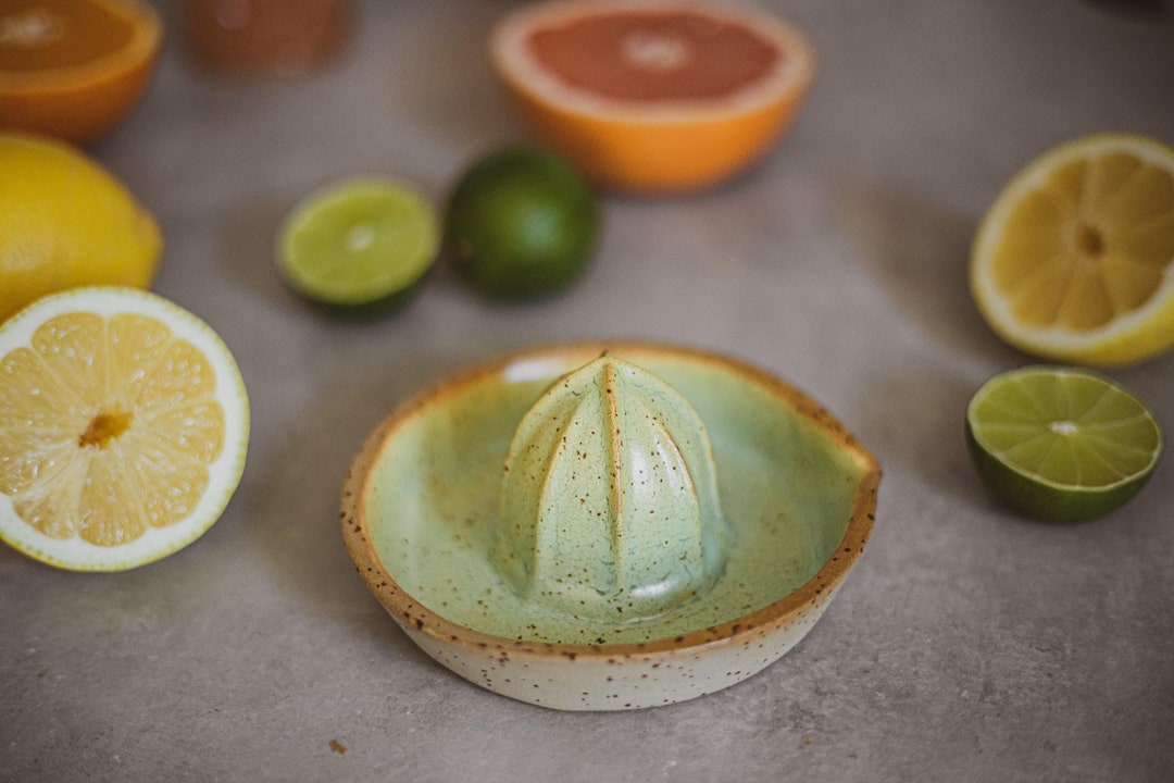 Ceramic Light Green Citrus Juicer - Pottery Lemon Squeezer - Handmade ...