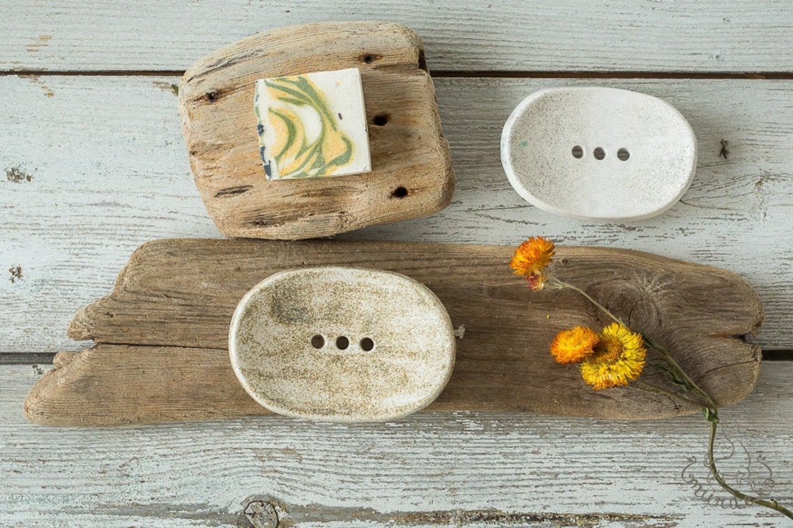 Rustic Soap Dish With Drain Pottery Soap Tray With Holes | Etsy