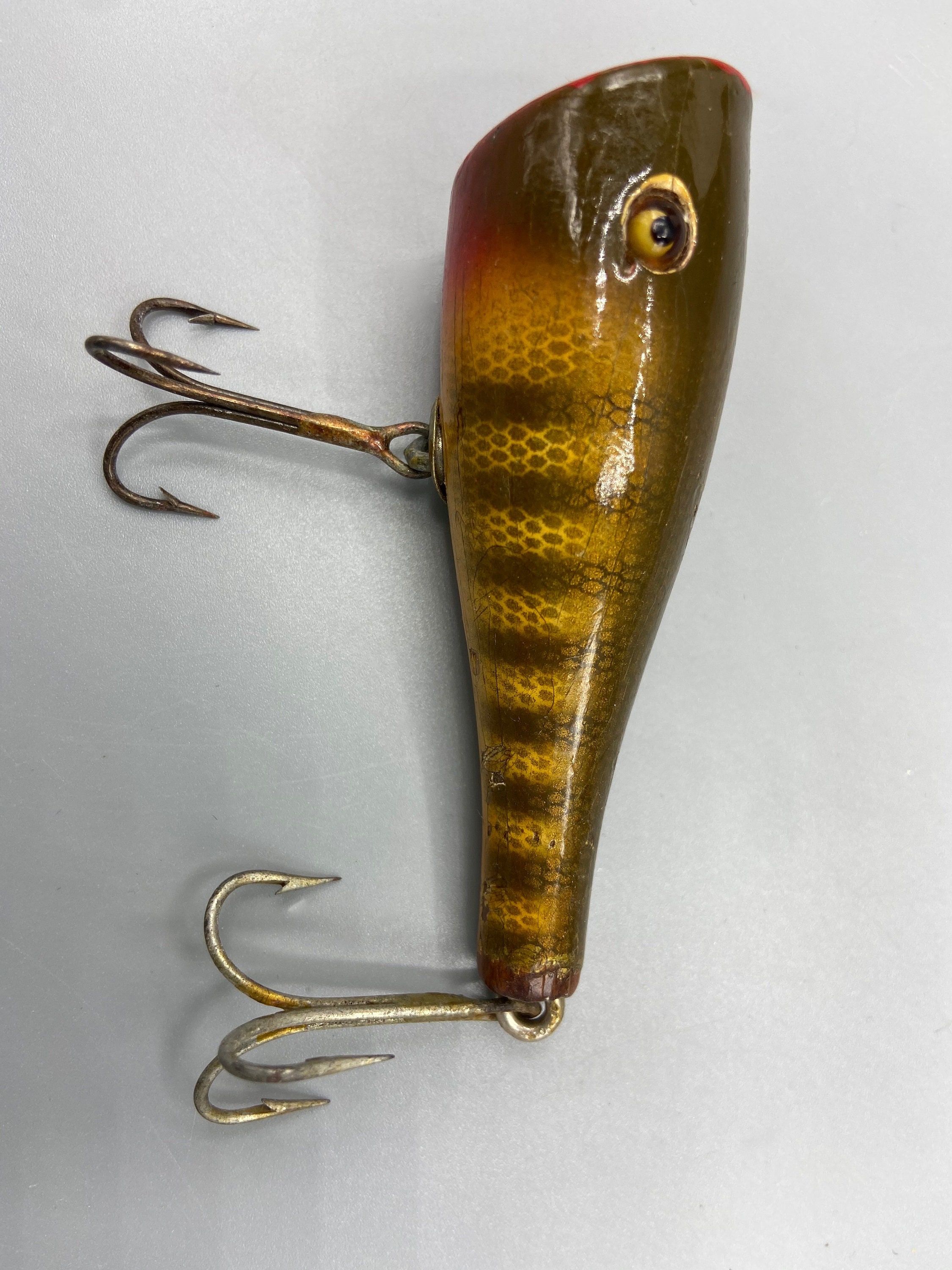 Vintage Creek Chub Large Mouth Plunker With Glass Eyes - Etsy