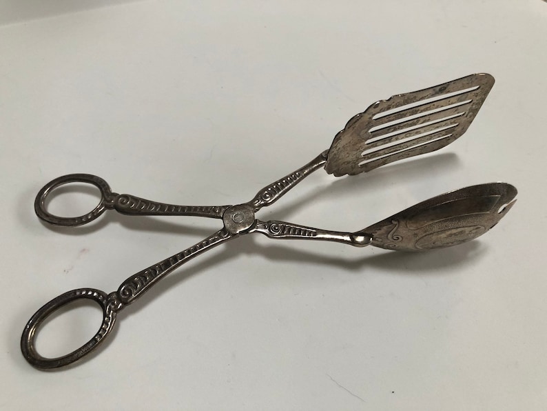 Antique Ambassador Sterling Silver Scissor Pastry Sandwich Tongs - Etsy