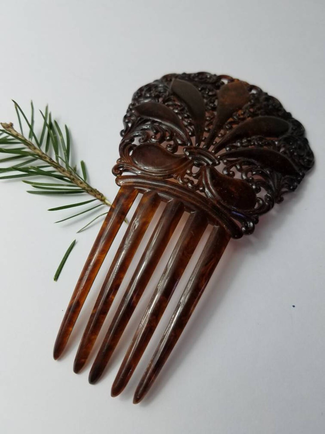 Antique Vintage Celluloid Victorian Hair Comb Pick Great Gift Vintage ...