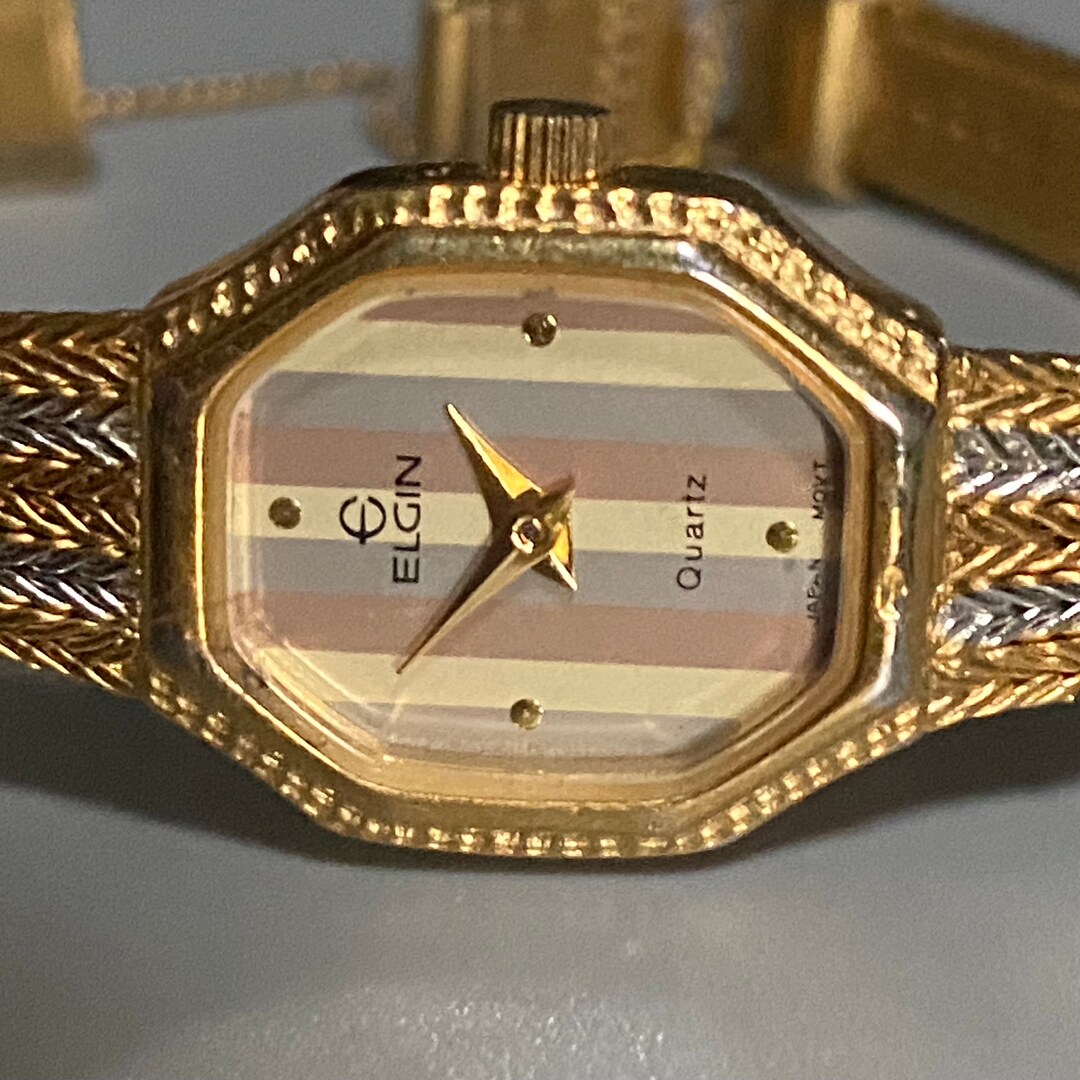 Vintage Elgin Ladies Watch Tri Color - Etsy