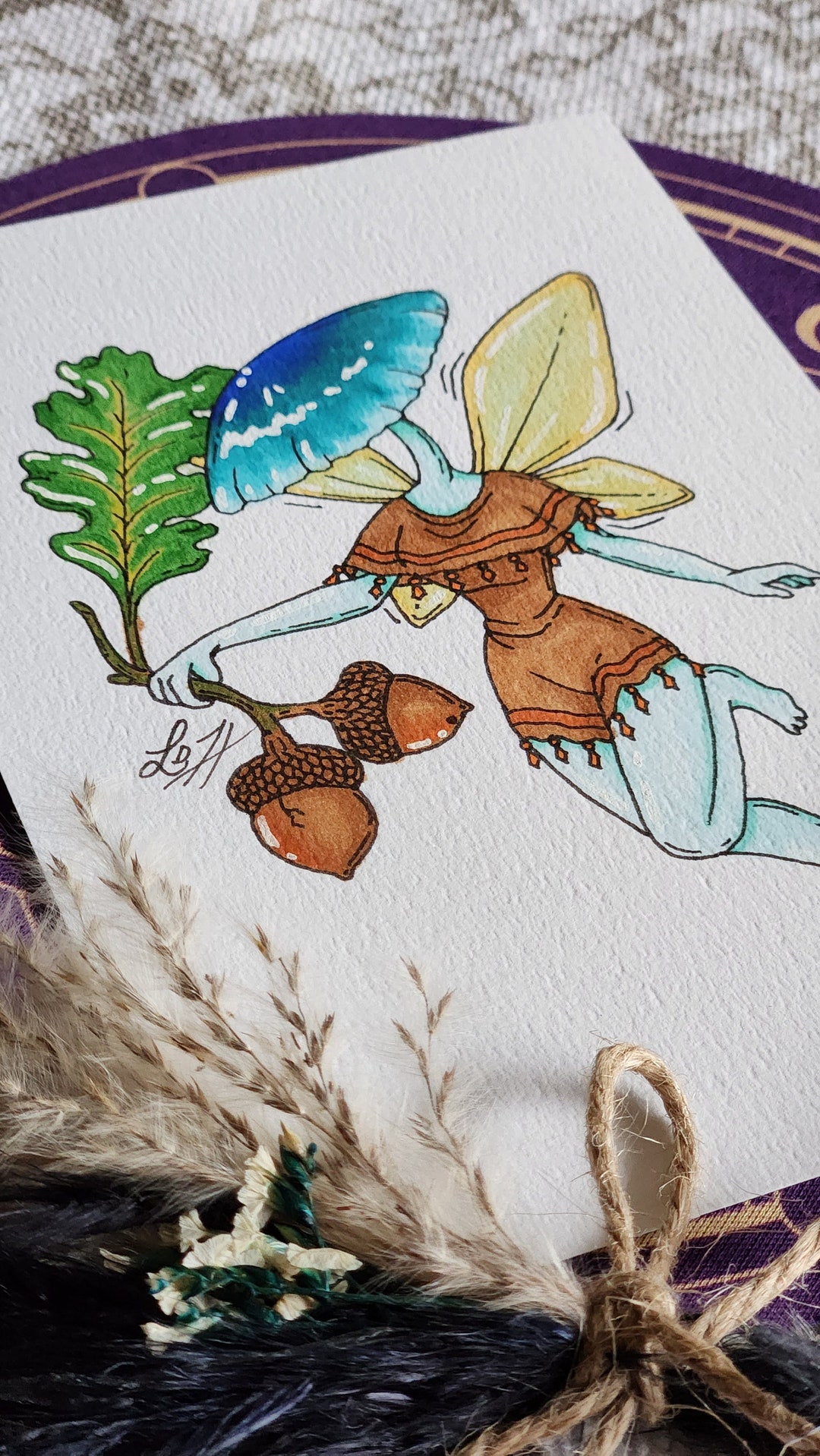 Foraging Pixie Parasol Mushroom- Original Concept Art - Etsy