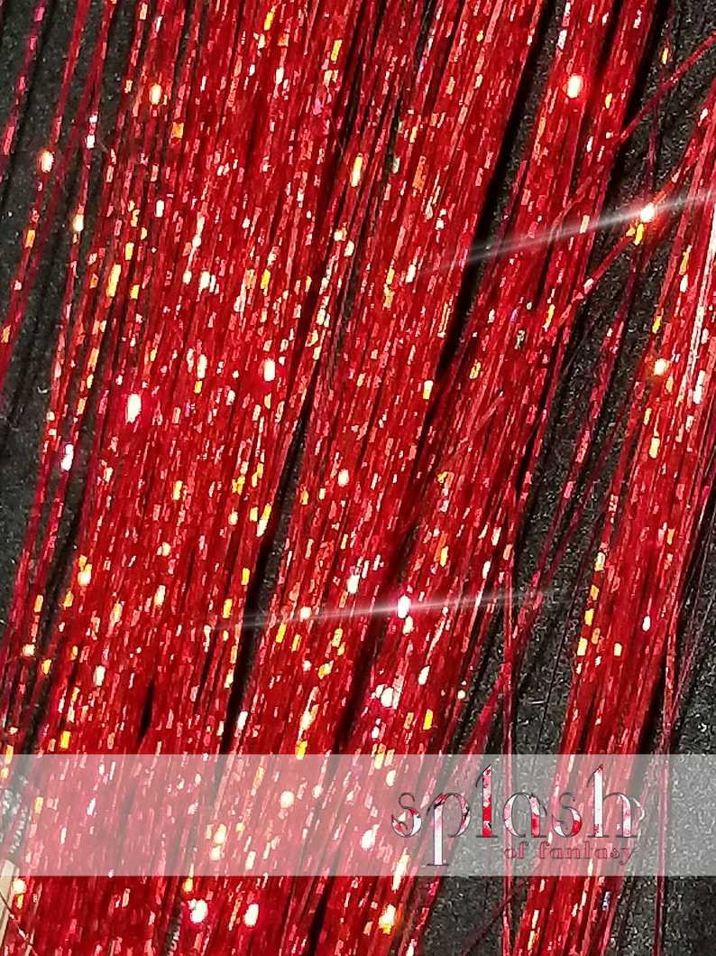 40" SPARKLING Hair Tinsel 100 Strands (various Colors) - Etsy