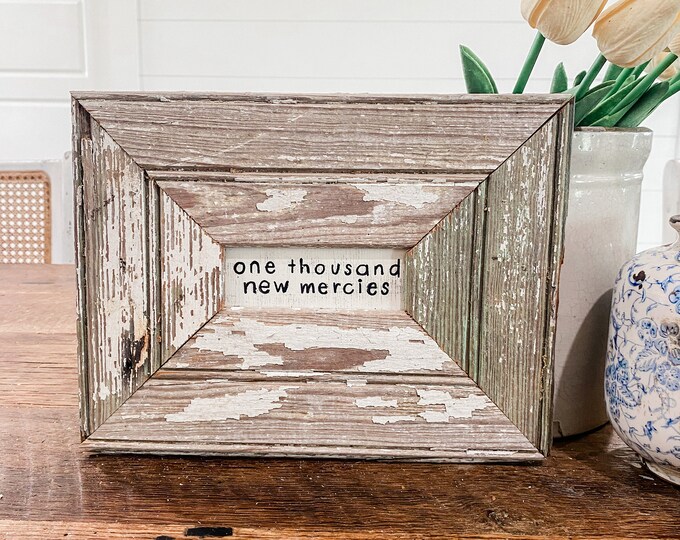 One Thousand New Mercies Every Morning Blessing Prayer Reclaimed Wood ...