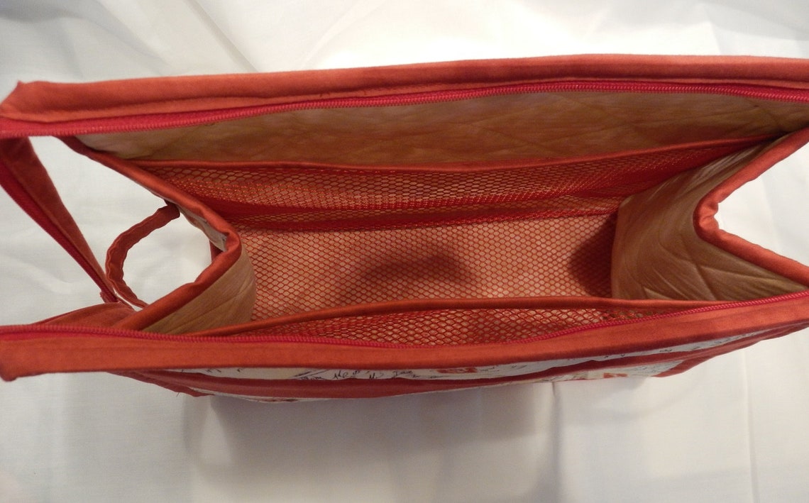 Open Wide Tote Bag, Open Wide Cosmetic Bag, Toiletries Bag,sewing ...