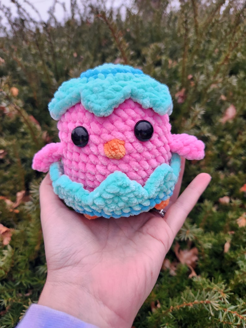 Shelly the Chick. LOW-SEW Chick Pattern With Optional Bunny Ears and ...