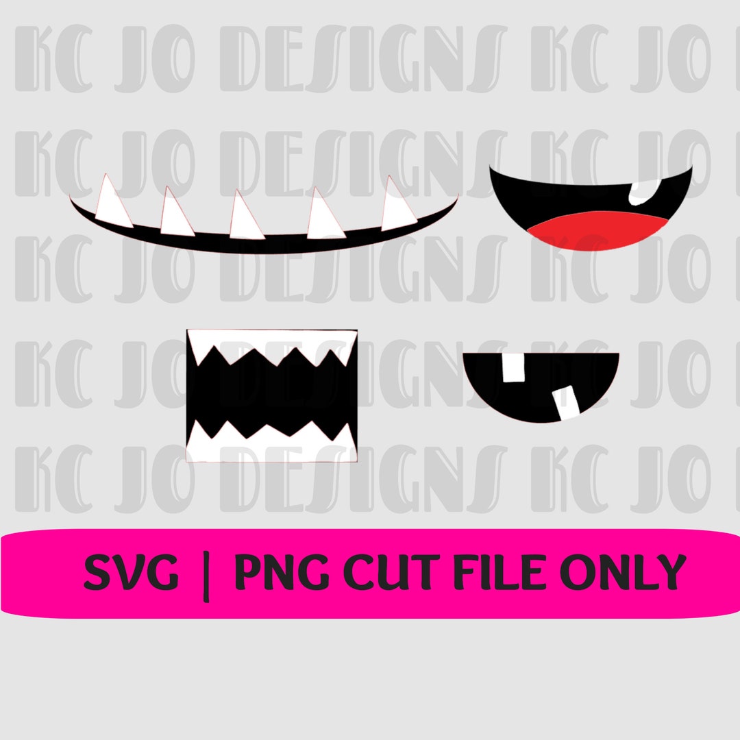 Monster Felt Mouth SVG, PNG, Cut File - Etsy