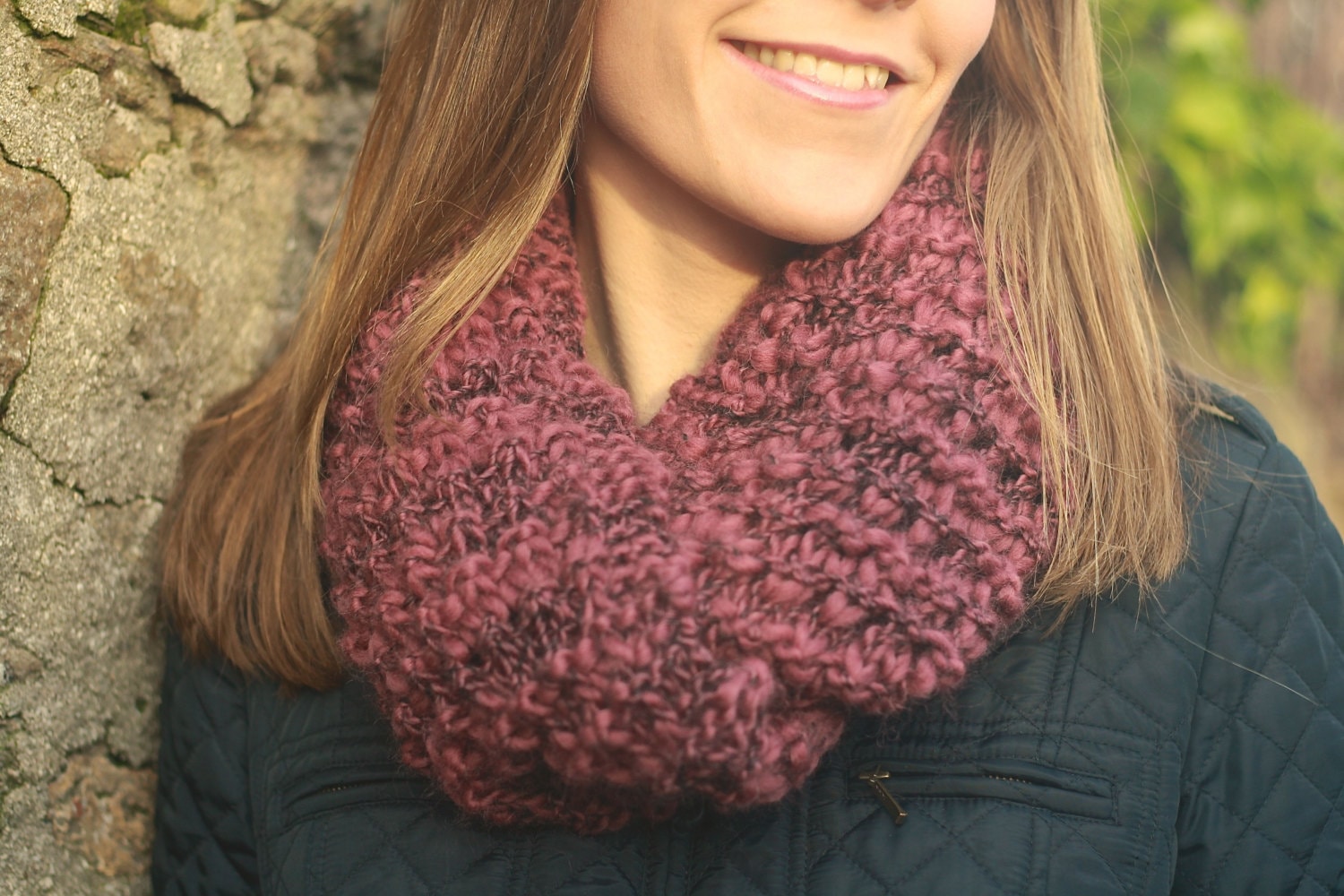 KNITTING PATTERN - Berry Snood (chunky Knit Scarf, Infinity Scarf ...