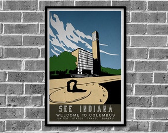 Columbus Poster | Etsy