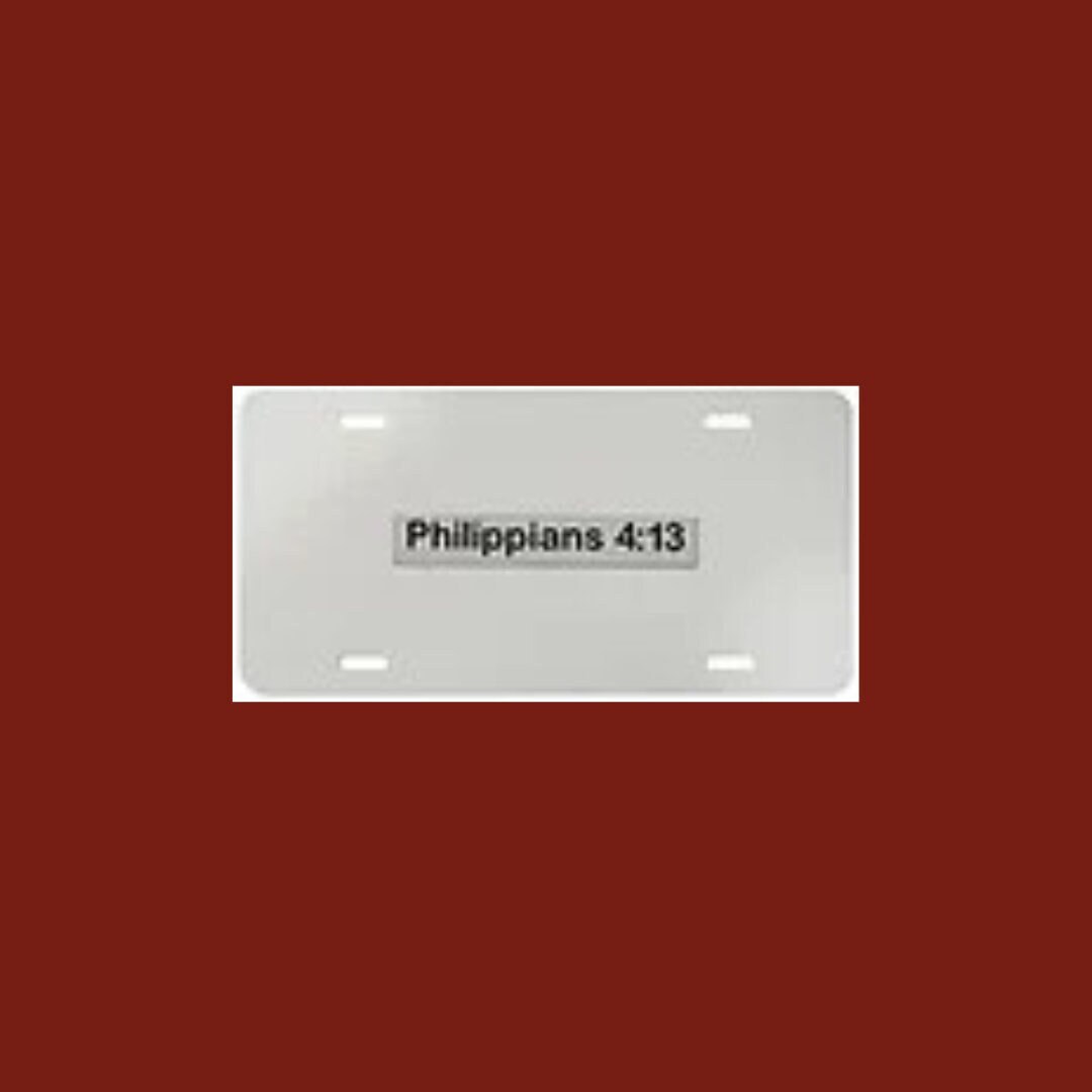 Philippians 4:13 Mirrored Scripture License Plate - Etsy