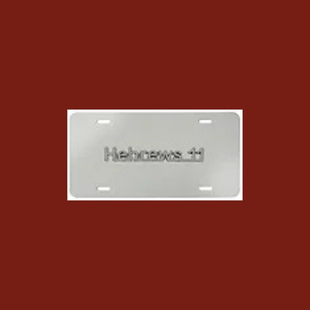 Hebrews 11 Mirrored Scripture License Plate - Etsy