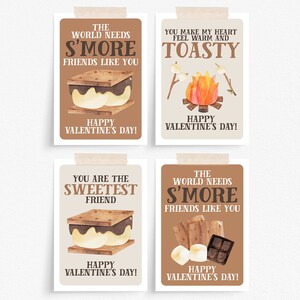 Smores Valentine Printable Cards, Smore Valentine Card Download Print ...