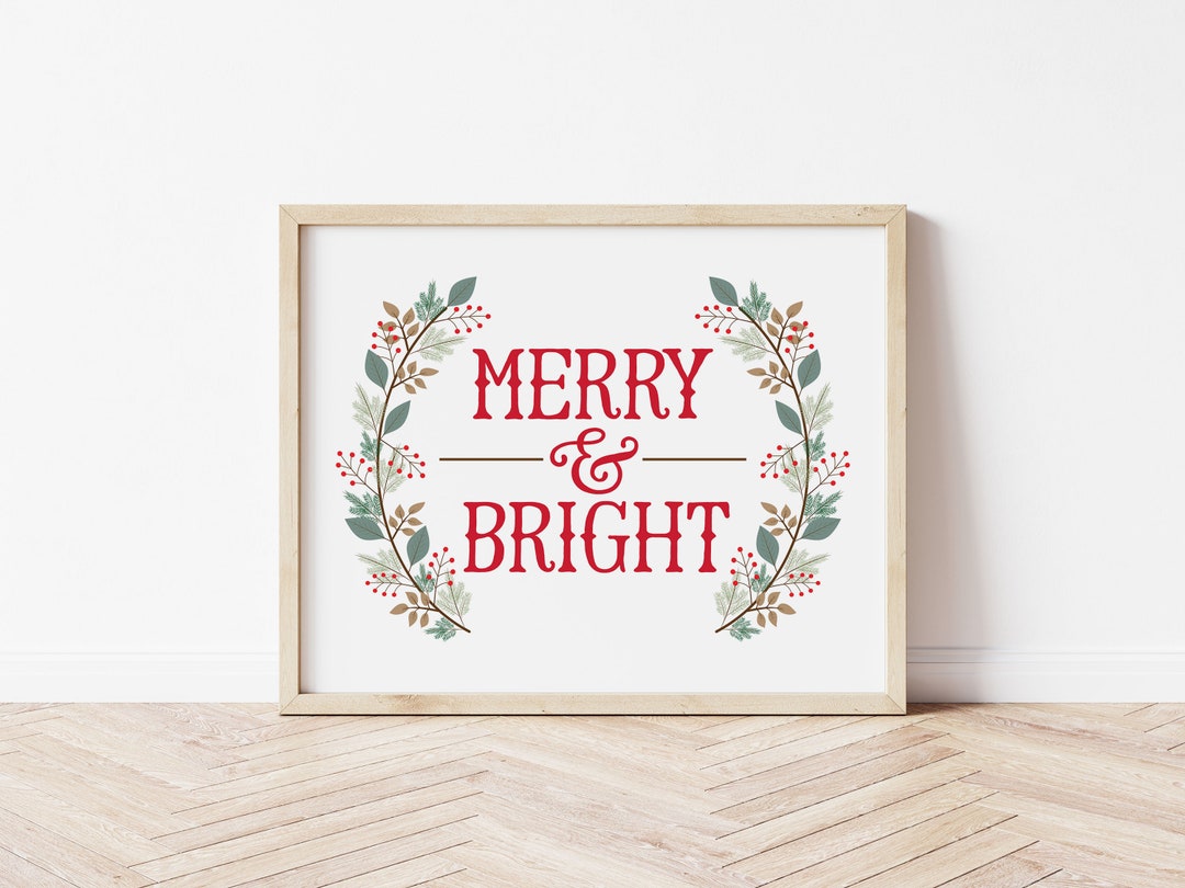 Christmas Printables Merry and Bright Print All is Merry and Bright ...