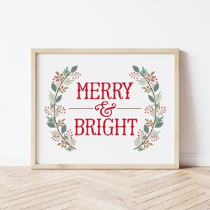 Christmas Printables Merry and Bright Print All is Merry and Bright ...