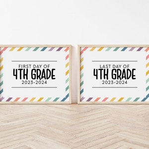 First Day of 4th Grade 2023 2024 My First Day of Fourth Grade Instant ...