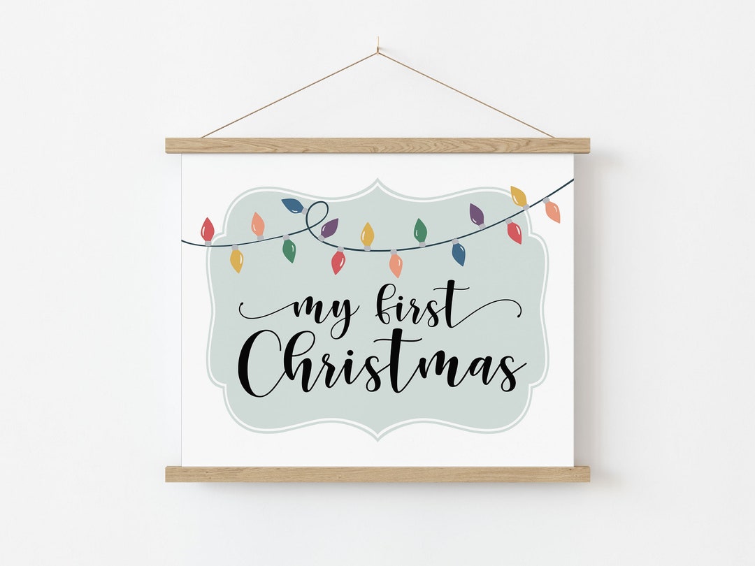 Baby's First Christmas Printable Sign First Christmas Photoshoot Props ...