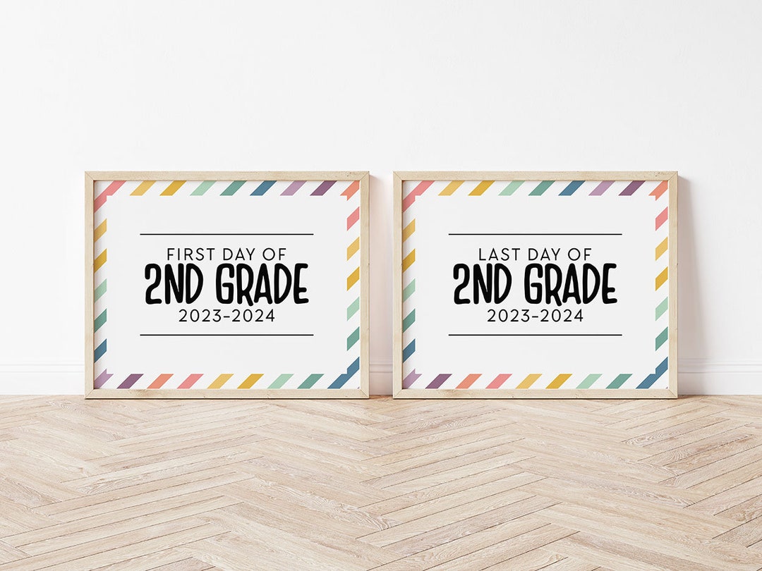 Buy First Day of 2nd Grade Sign Printable Back to School Photo Online ...