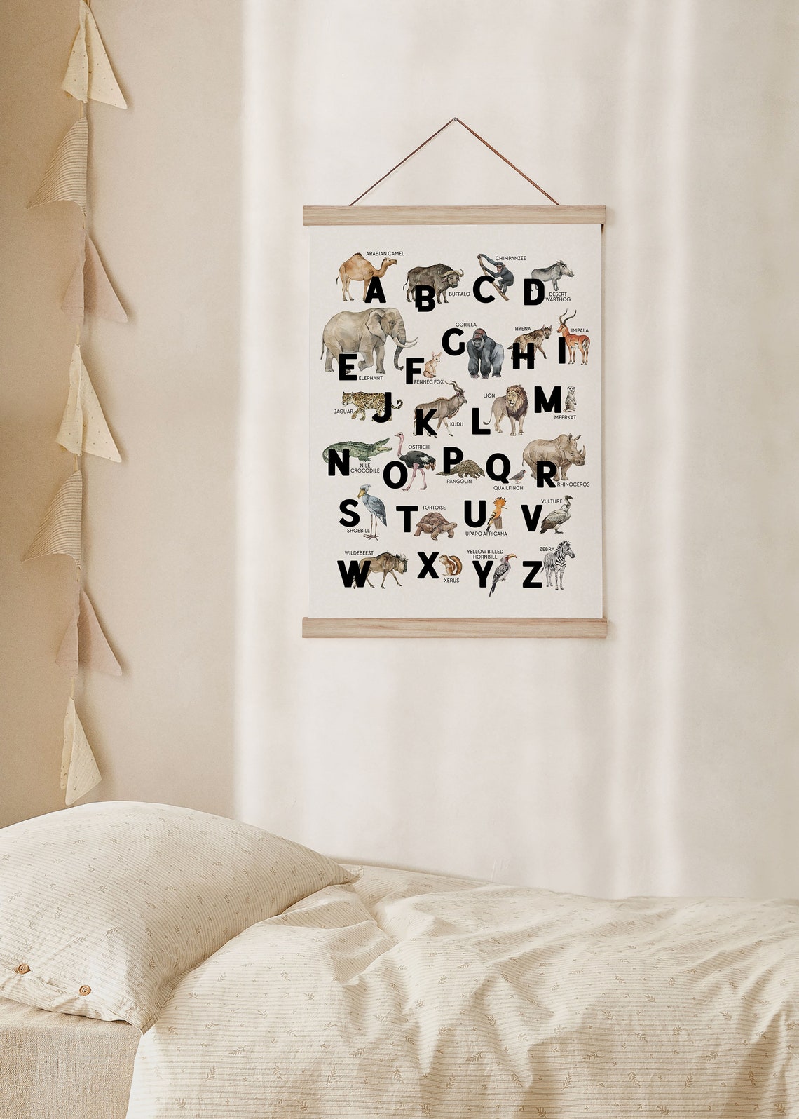 African Animals Alphabet Print Printable Animal ABC Poster | Etsy