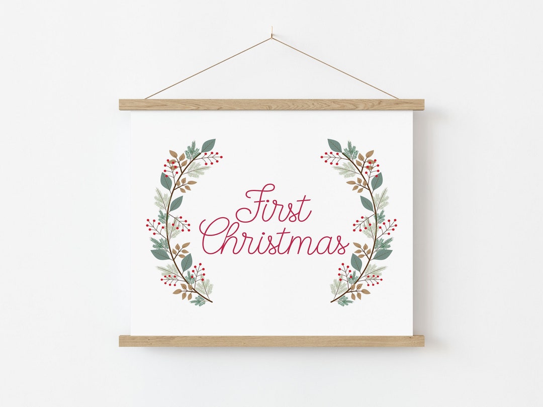 My First Christmas Sign Printable - Baby's First Christmas 2021 - First ...
