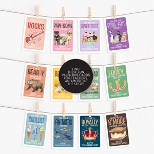 Printable Valentine Cards for Kids - Instant Download Valentine's Day ...