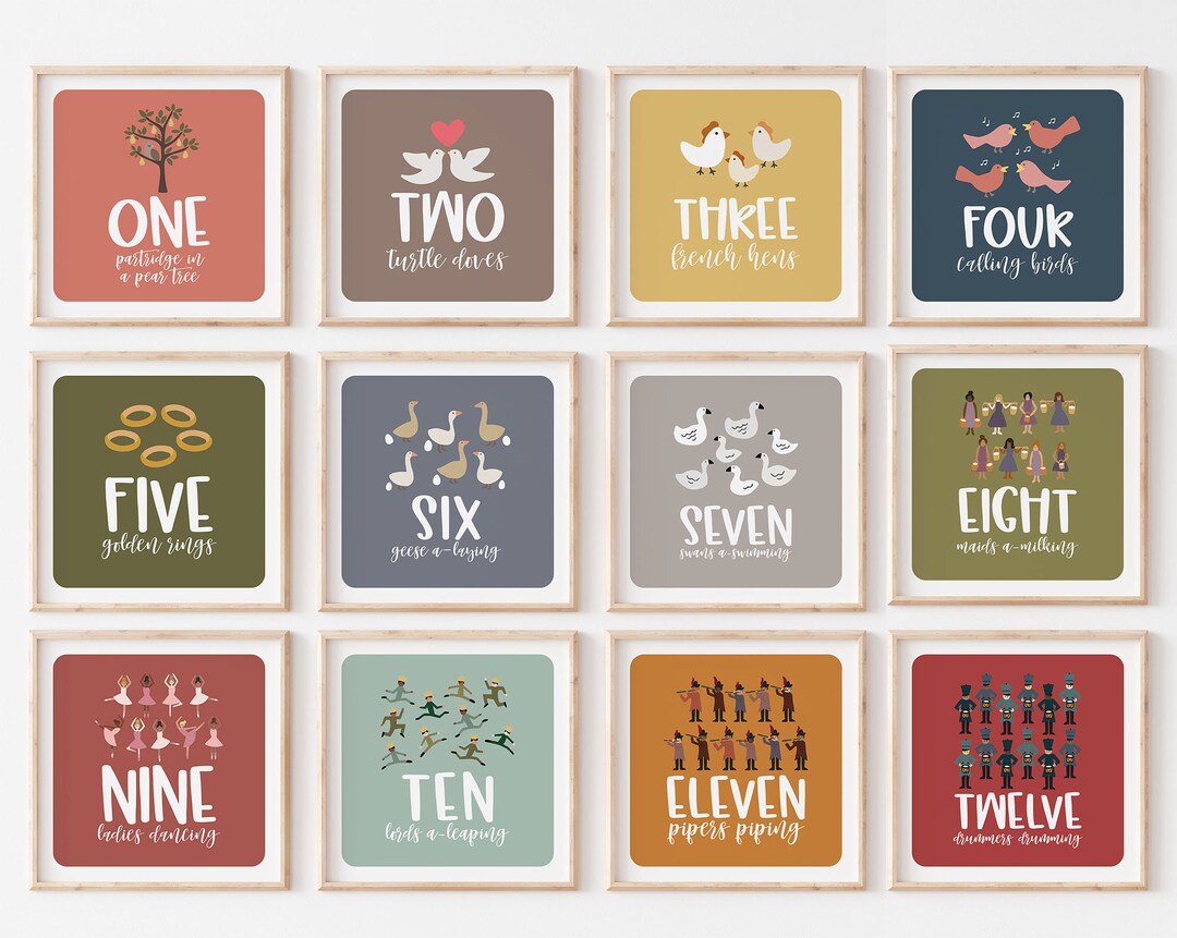 12x12 Christmas Prints - Christmas Art for Square Frames - Instant ...