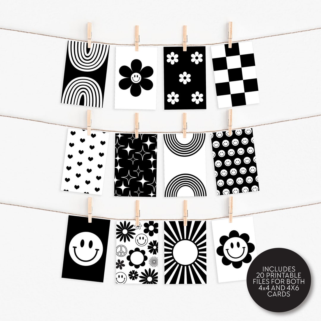 Printable Contrast Cards for Baby, High Contrast Flashcards for Newborn ...
