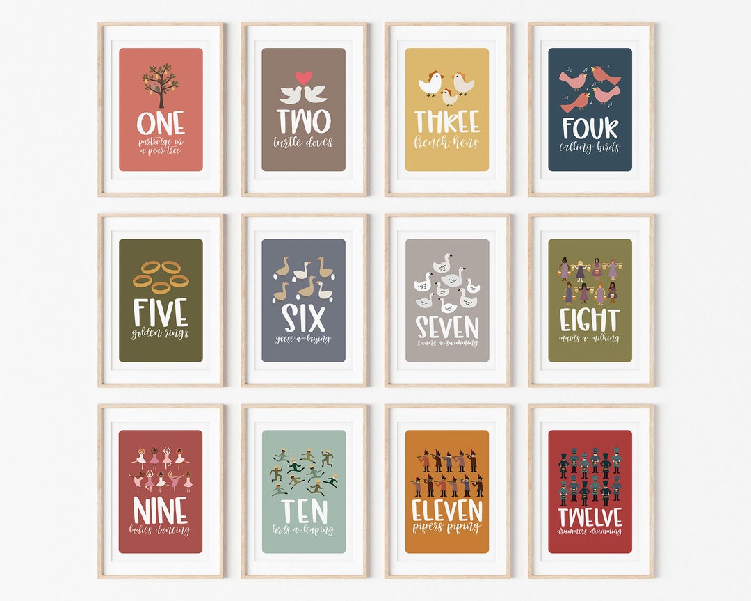 The Twelve Days of Christmas Printables - Instant Download Christmas ...