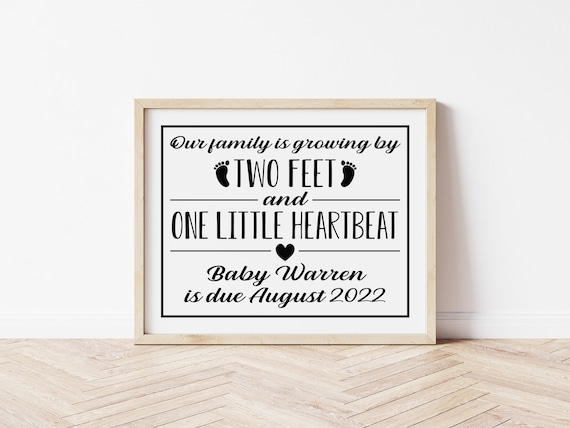 Our Family is Growing by Two Little Feet Pregnancy - Etsy México
