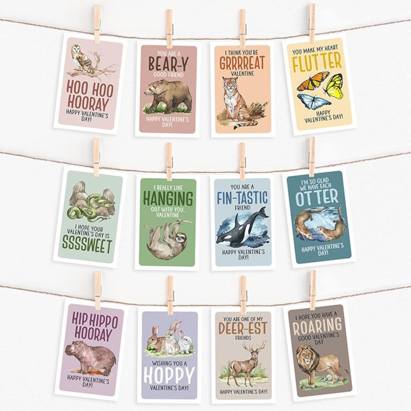 Wildlife Valentines Cards - Etsy