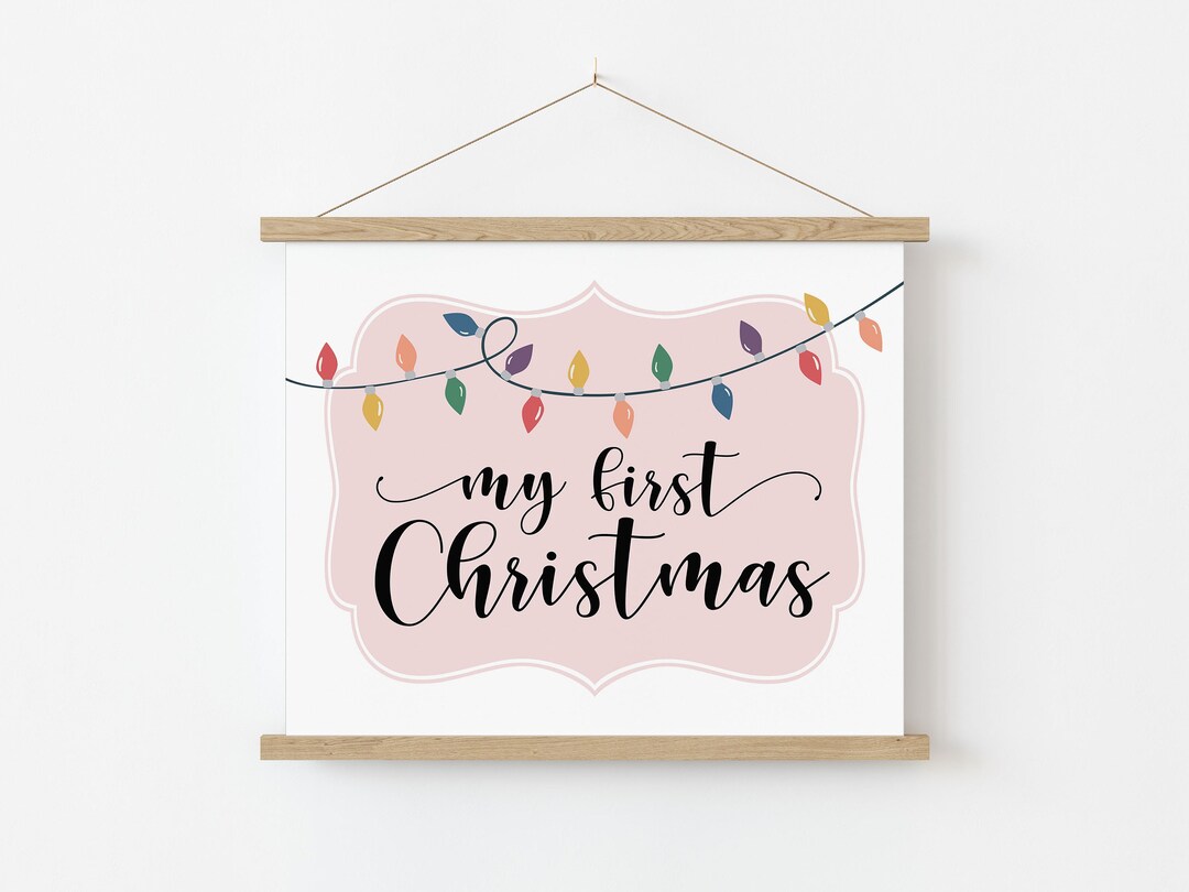 Baby Girl's First Christmas Sign My First Christmas 2021 1st Christmas ...