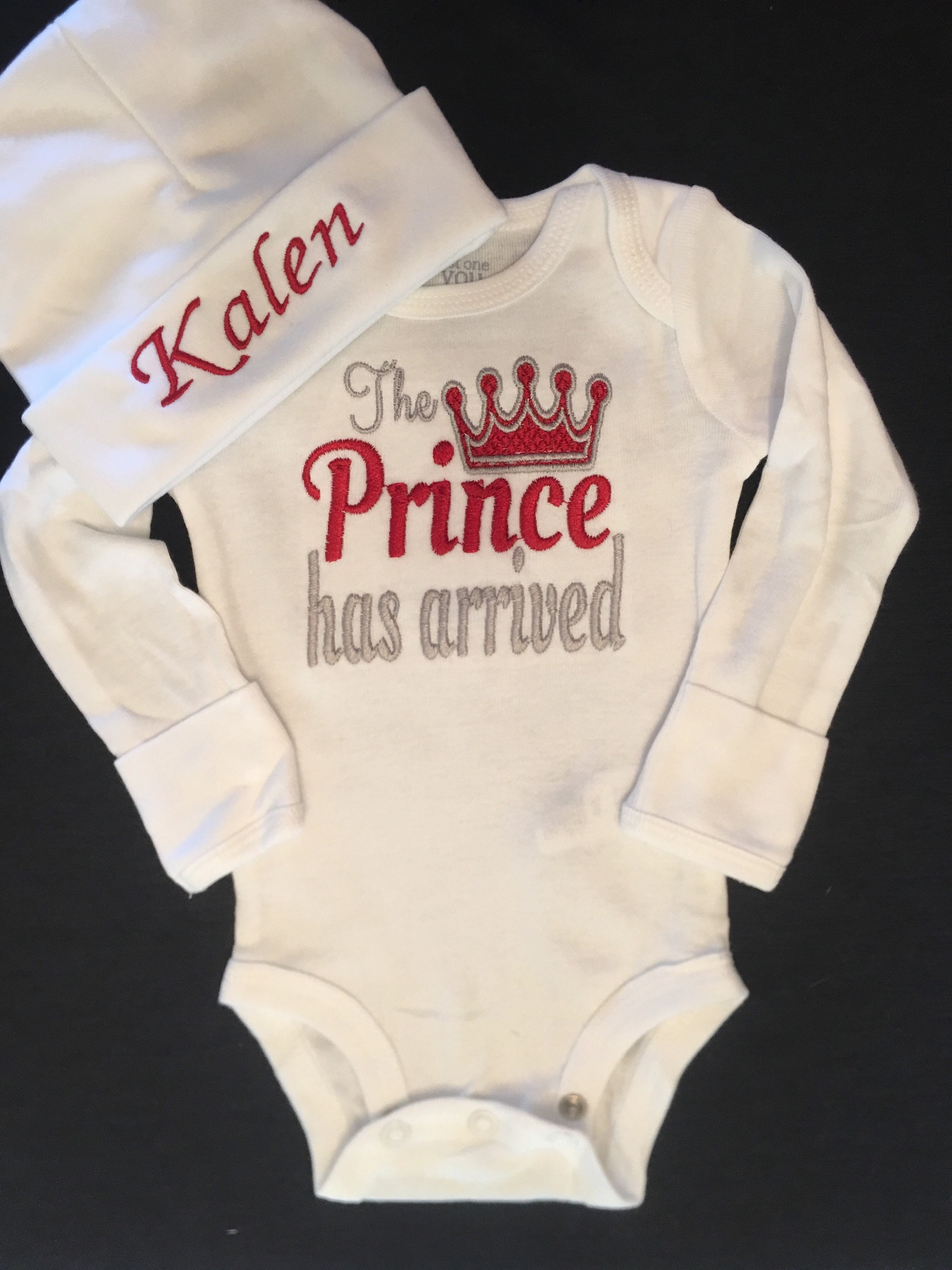 Newborn Baby Boy the Prince Has Arrived Coming Home Outfit | Etsy