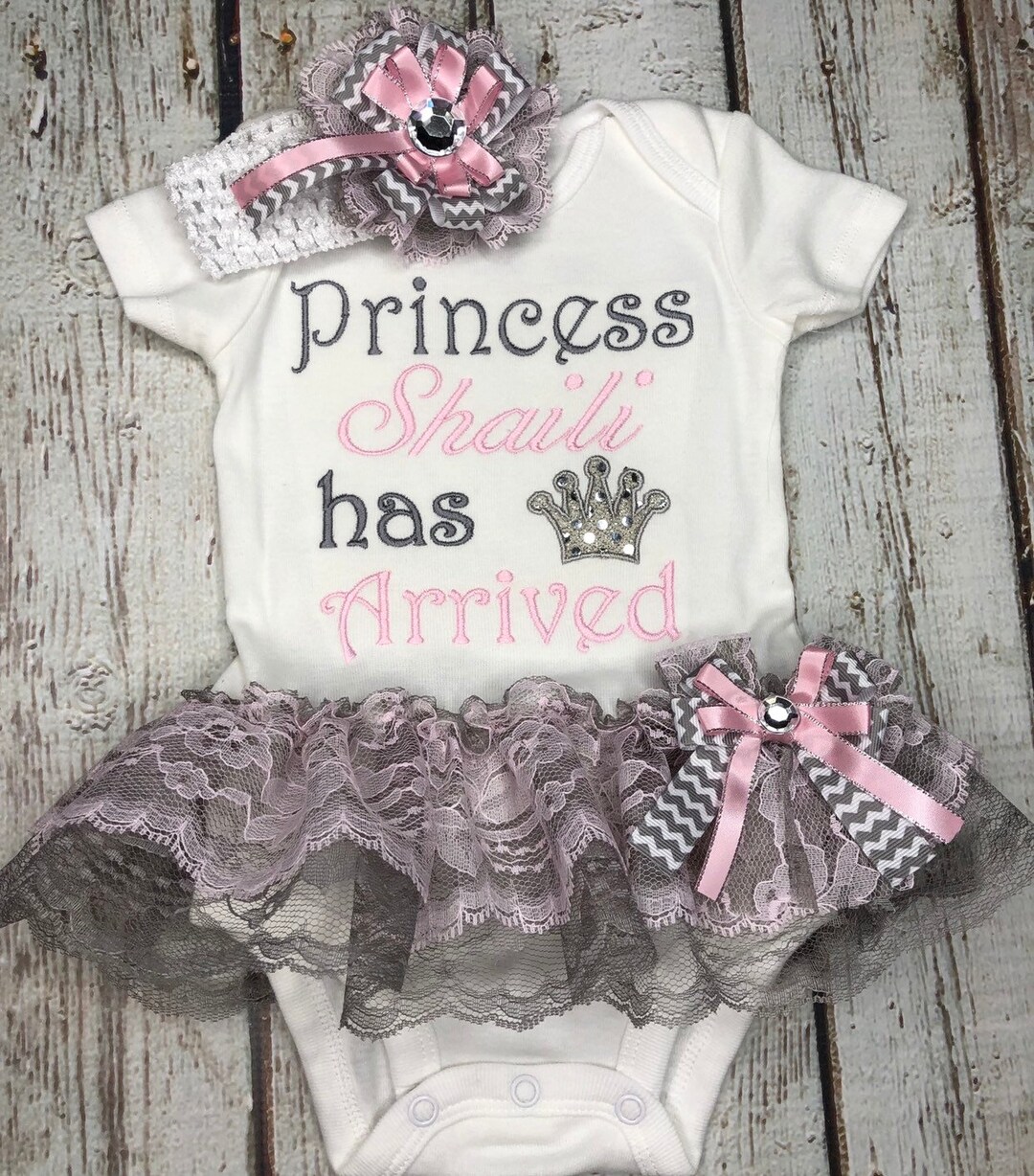 Newborn Baby Girl Princess Has Arrived Outfit Baby Girl Lace Tutu Baby ...
