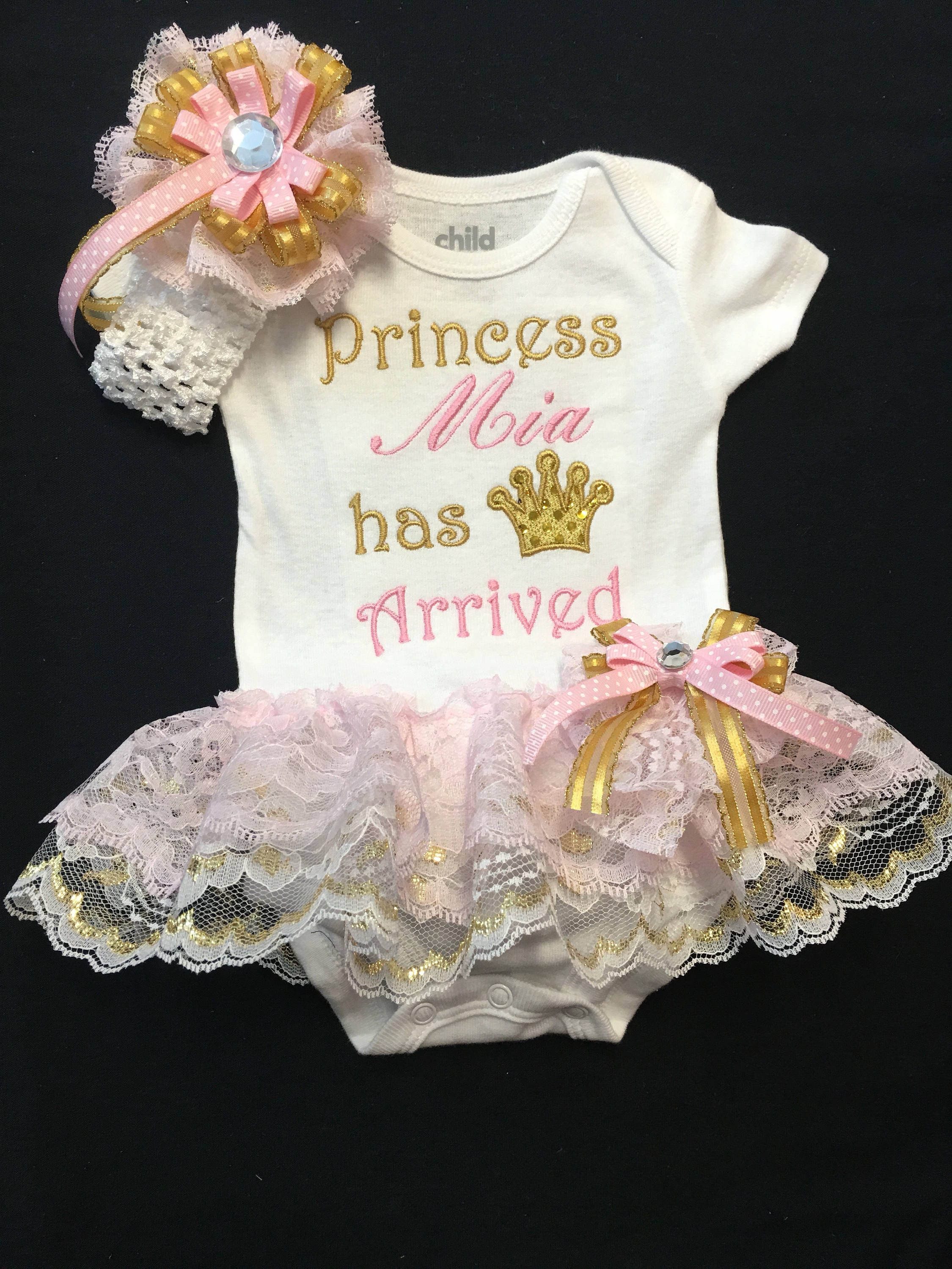 Newborn Baby Girl Princess Has Arrived Outfit Baby Girl Lace | Etsy
