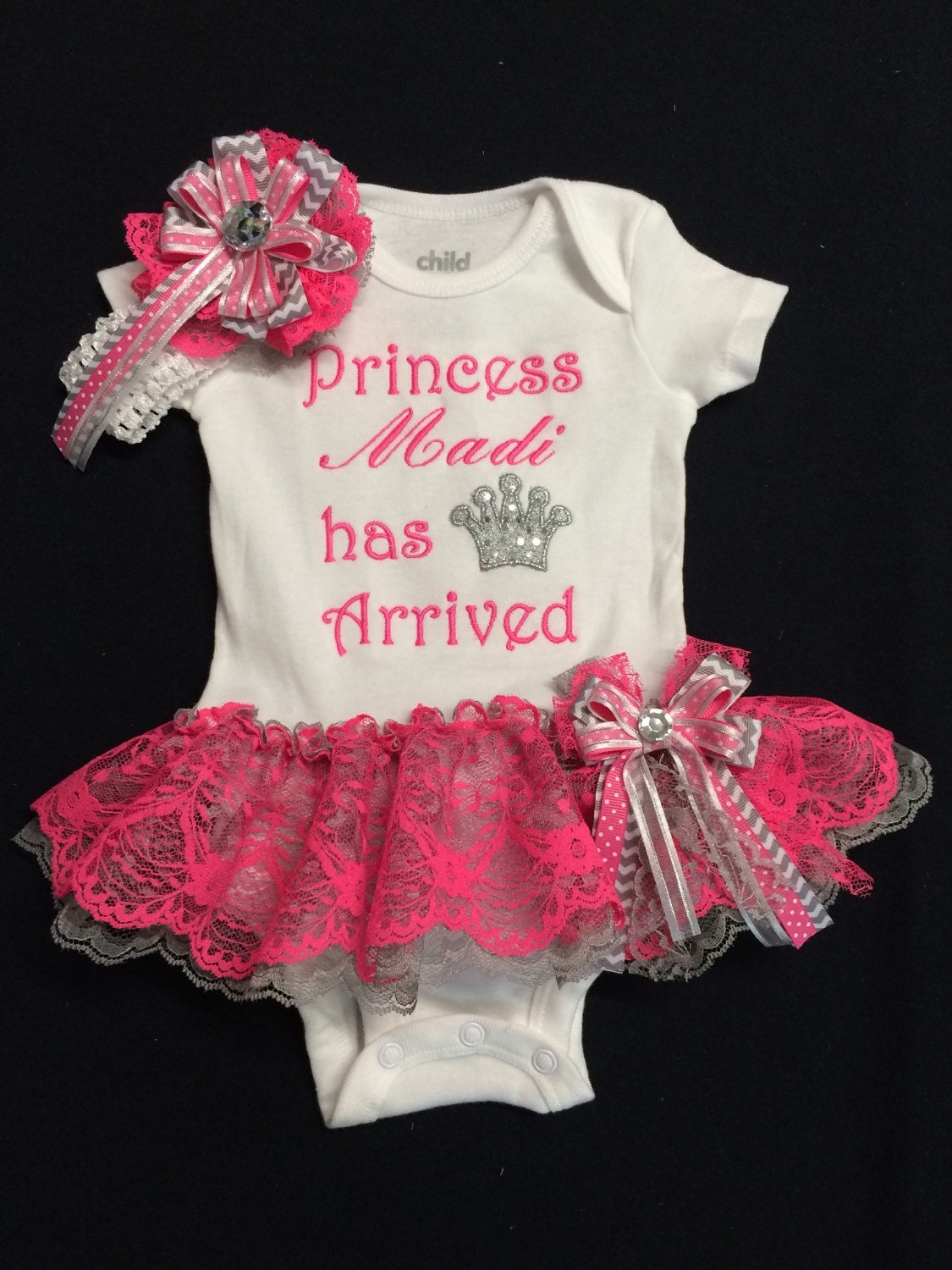 Newborn Baby Girl Princess Has Arrived Outfit Baby Girl Lace | Etsy