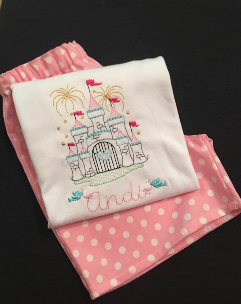 Newborn Baby Girl Vintage Stitch Princess Castle Bodysuit | Etsy