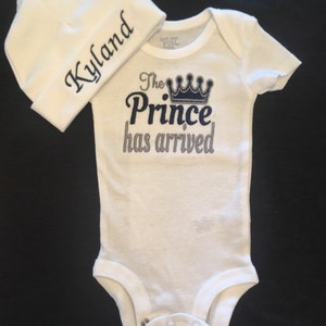 Newborn Baby Boy the Prince Has Arrived Coming Home Outfit With ...