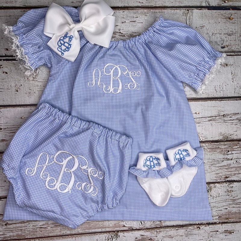 Monogram Baby Dress - Etsy