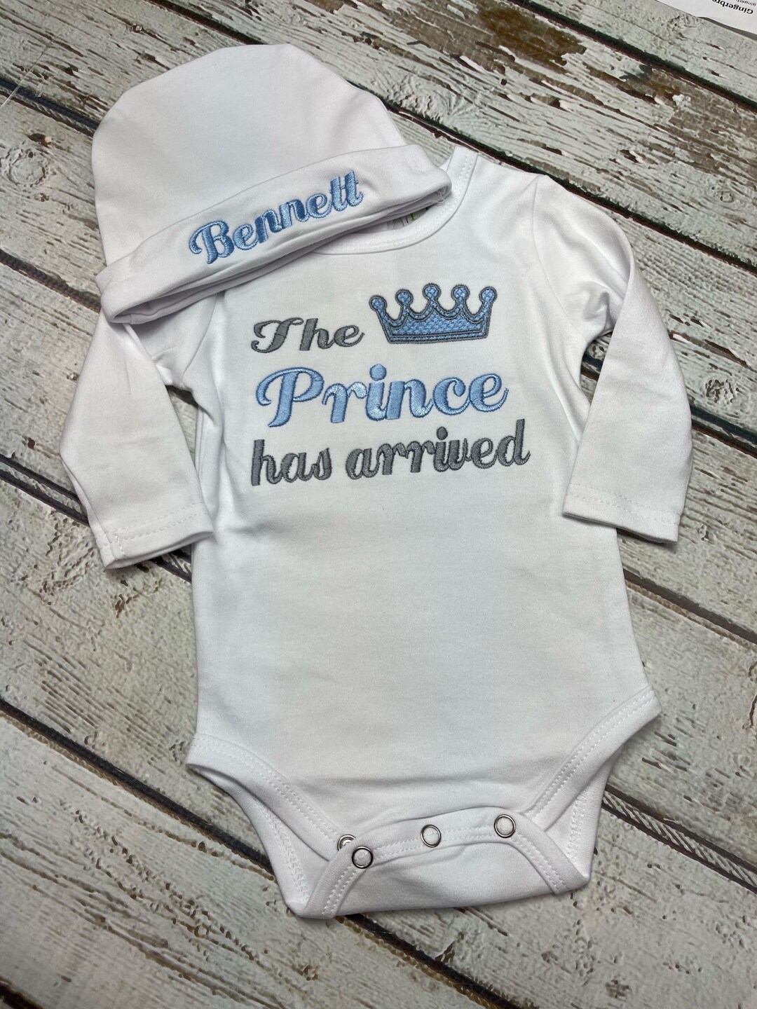 Newborn Baby Boy the Prince Has Arrived Coming Home Outfit With ...