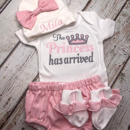 Baby Girl Clothes the Princess Has Arrived Coming Home Outfit - Etsy